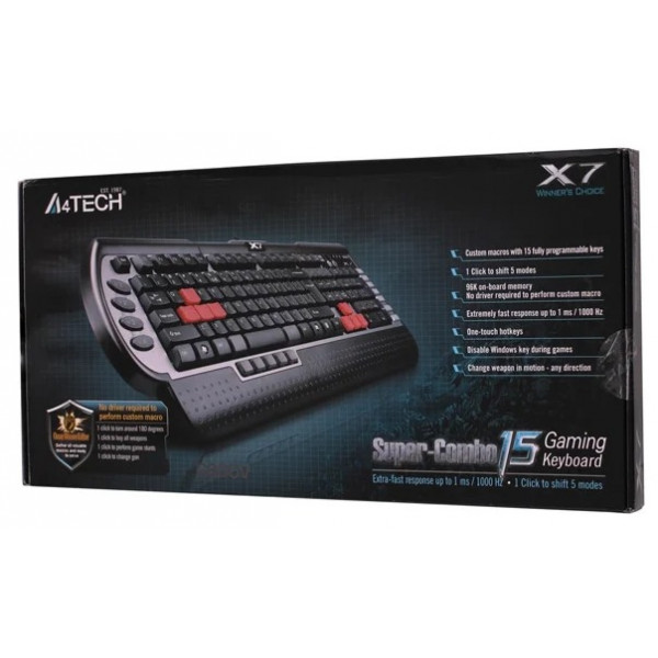 Купить Клавиатура A4Tech X7-G800V Black USB в Ташкенте
